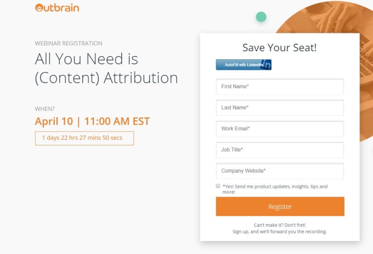 12 Lead Generation Examples & Best Practices | Outbrain