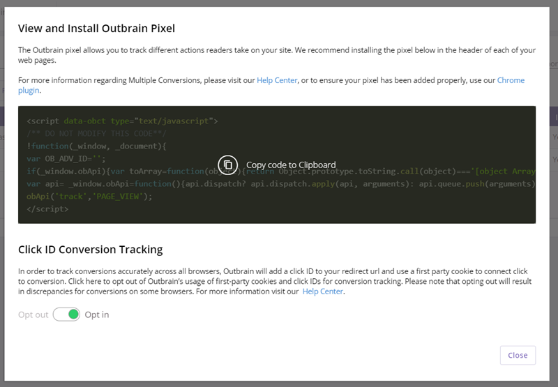 How does Outbrain’s pixel track conversions? | English (US)