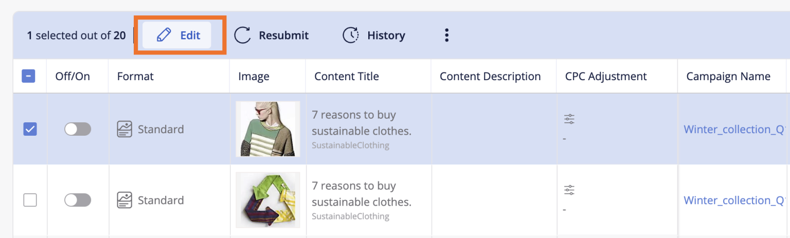 How do I edit my content? | FAQ | Basic Campaign Management