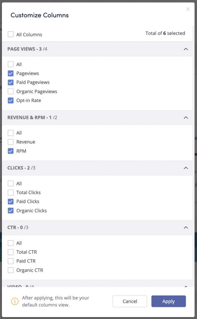 How do I customize my Performance Report? – outbrain Help