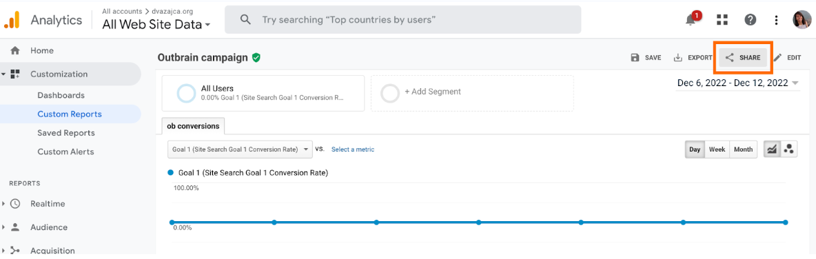 How to import conversion data from Google Analytics to Outbrain ...