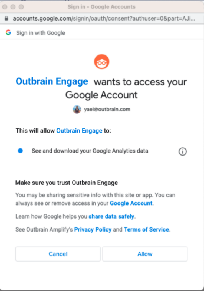 How to integrate your Google Analytics account to Outbrain? – outbrain Help