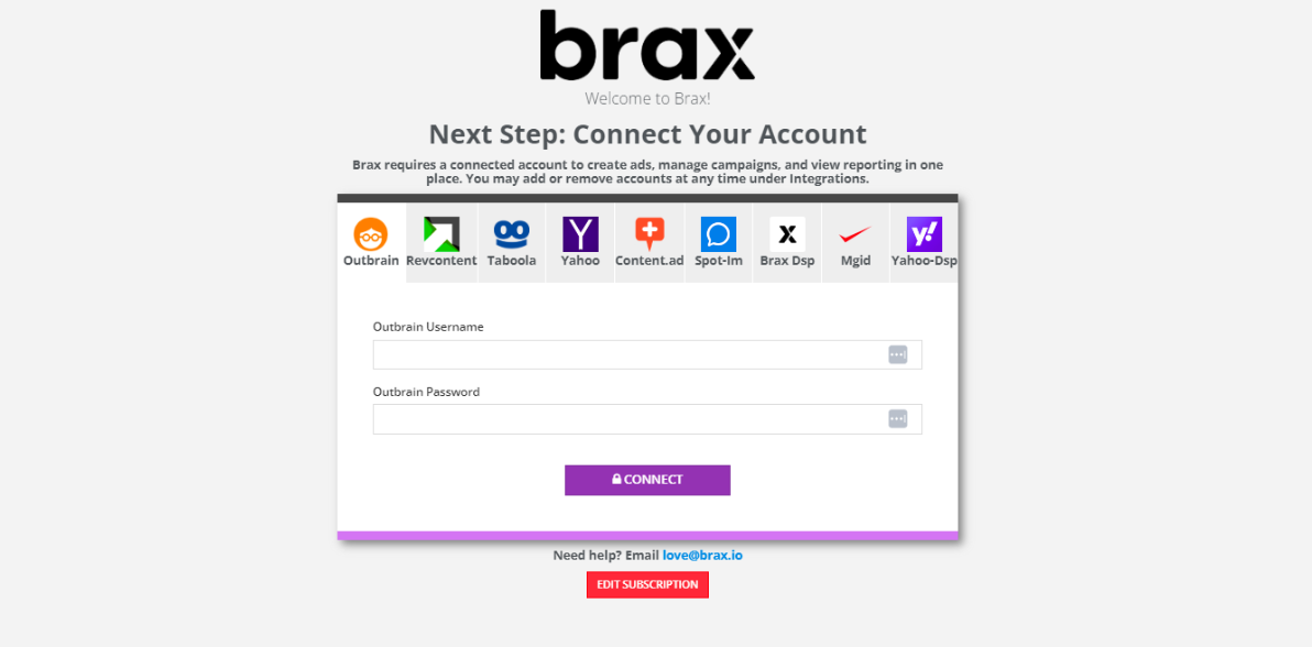 How to connect my Outbrain account with Brax? – Outbrain Help